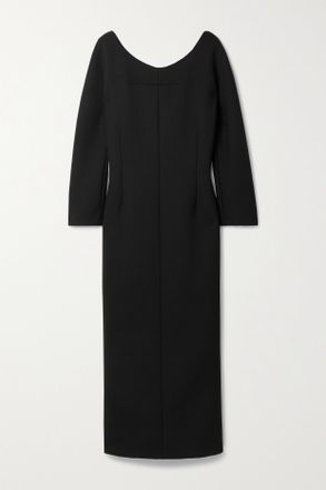 The Row Tulip Midikleid Aus Einer Wollmischung - Schwarz