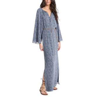 Michael Kors Maxikleid aus Georgette mit Blumenprint - - Dresses - Damen - Blau - S