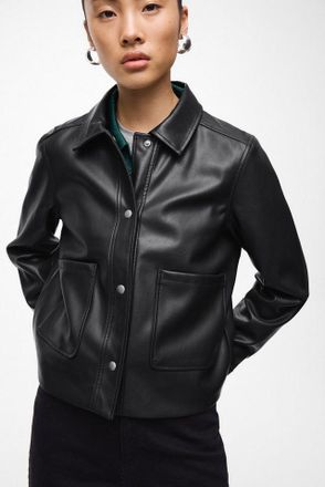 Vila Lederimitatjacke VIHELLIUM SHORT JACKET - NOOS