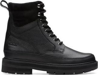 Clarks PragueStyle K. Botte mi-Mollet, Black Leather, 32.5 EU