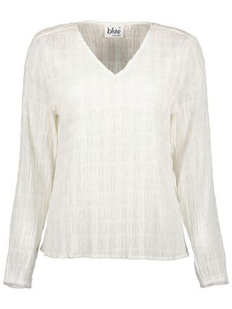 Blue Seven Blusenshirt 280123 Damen Bluse mit V-Ausschnitt - Damenbluse mit elastischen B&uuml;ndchen