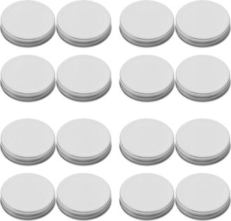 Amosfun Bhl Gl&auml;ser Deckel 16 Stk Verschlusskappen F&uuml;r Flaschen Verschlussdeckel Ringe Silber Abdeckungen F&uuml;r Einmachgl&auml;ser Glasvase Geriffelt Metallschale Wec