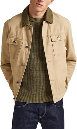 Pepe Jeans London Valtari Veste, Marron (Khaki), L Homme
