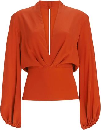 Silvia Tcherassi blouse Delfina à col v - Rouge