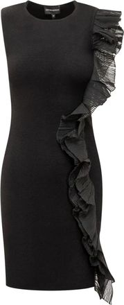 Emporio Armani Femme, Robes, Noir, Taille: 44 FR Robe Midi Sans Manches