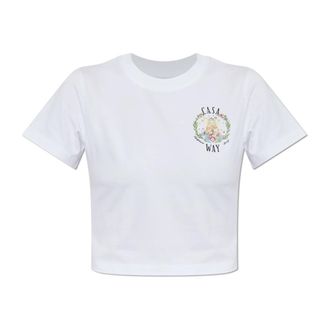 Casablanca Casa Way Baby Kurzarm-T-Shirt - - Tops - Damen - Wei&szlig; - XS