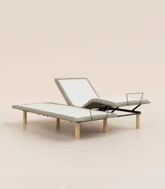 Tediber Sommier &eacute;lectrique 160x200 cm - Gris - Tediber