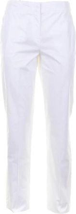 Marella Femme, Pantalons, Blanc, Taille: 38 FR Pantalon de Tailleur Coupe Slim &agrave; Pinces Plates