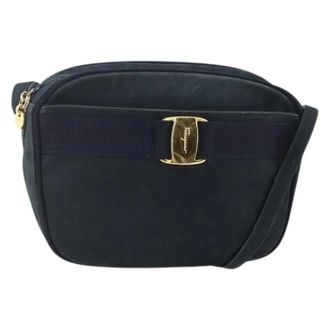 Ferragamo Pre-owned Schultertasche aus Wildleder - - Pre-owned - Damen - Blau - ONE SIZE