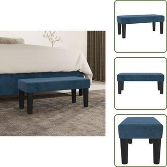 vidaXL The Living Store Sitzbank Dunkelblau 70x30x30 cm Samt - Samtbank