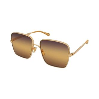 Chlo&eacute; Lunettes de soleil oversize - unisex - Accessoires - Jaune - Taille: 61 MM