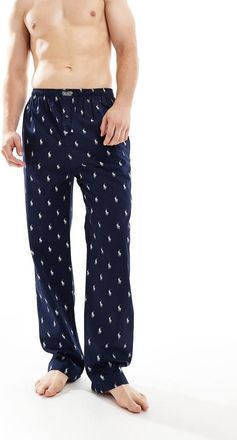 Polo Ralph Lauren Lounge-Hose in Marineblau mit Logomuster