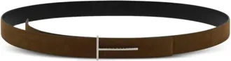Tom Ford Homme, Accessoires, Brun, Taille: 110 CM Slim T Reversible Belt