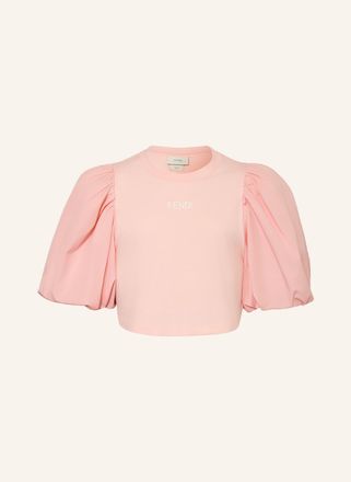 Fendi Blusenshirt Im Materialmix rosa