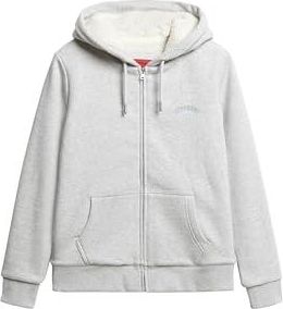 Superdry Sweat à capuche doublé Borg pour femme avec fermeture éclair, 38
