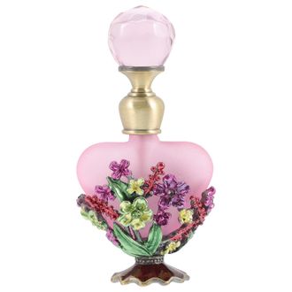 BESPORTBLE Levemolo Leere Retro Parf&uuml;mflasche 5ml aus Glas mit Emailliertem Metall Nachf&uuml;llbar und Auslaufsicher Dekorative Duftflasche f&uuml;r &Auml;therische &Ouml;le und Ar