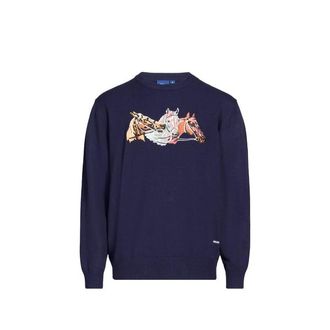 H&eacute;las. Pull col rond &agrave; motifs