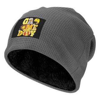 Ahdyr Bonnet en Maille gaufr&eacute;e pour Les Jours de Match de Softball, Polaire, Chaud et Chaud pour lhiver, pour Hommes et Femmes, Noir