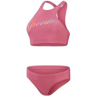 Speedo Damen Schwimmanzug LOGO VOLLEY 2PC AF PINK