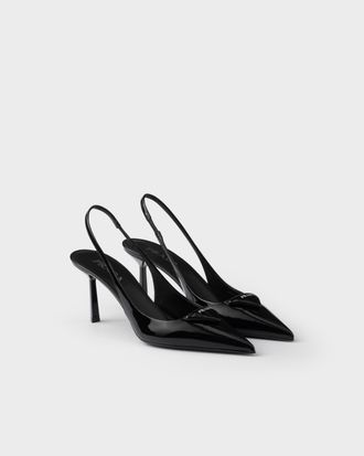 Prada Slingback-Pumps aus Lackleder