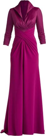 Tadashi Shoji robe longue plissée à détail torsadé - Violet