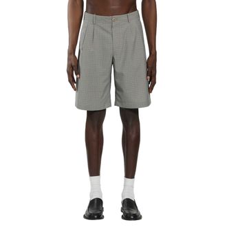 Our Legacy Frosted Moss Checked Bermudas