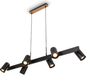 Briloner Pendelleuchte mit Spotköpfen, schwenkbar, 6x GU10 Fassung, Deckenlampe, Deckenleuchte, Hängelampe Esstisch, Küchenlampe hängend, Esszimmerlampe, 110x2