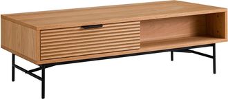 M&oslash;rteens home24 Couchtisch 120 x 40 x 60cm Beige/Eiche