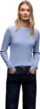 Street One Pullover mit Rippstruktur Frosted Blue Mel. 44