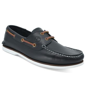Seajure Herren Bootsschuhe Zlatni marineblaues Leder, Gr&ouml;&szlig;e 42