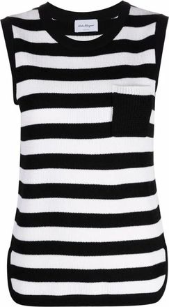 Ferragamo Femme, Tops, Multicolore, Taille: 40 FR Sans Manches Col Rond