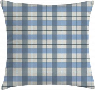 Abakuhaus Kariert Kissenbezug, Schottischer Tartan Plaid, Waschbar mit Reißverschluss Kissenhülle mit Farbfesten Klaren Farben Beidseitiger Druck, 45 x 45 cm, B