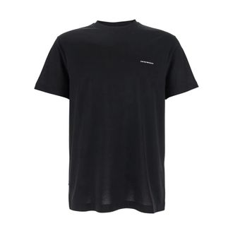 Emporio Armani Homme, Tops, Noir, Taille: XL T-Shirt Noir Logo