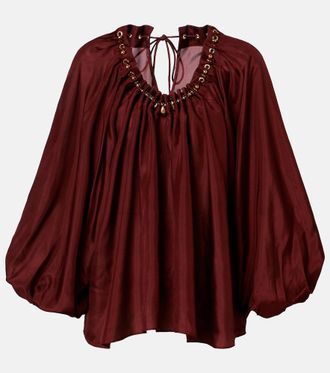 Zimmermann Verzierte Bluse Aster aus Seide