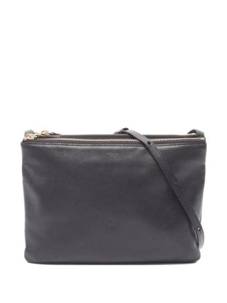 Celine grand sac porté épaule Trio (années 2000) - Noir