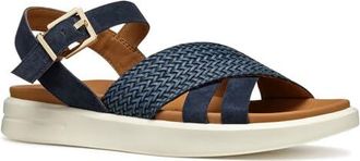 Geox Femme D XAND 2S B Sandale, Navy, 38 EU