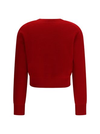 Tory Burch Womens Wool Sweater Red Wool; Polyester