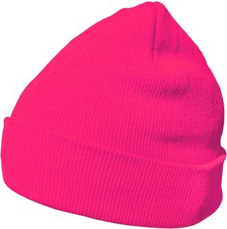 DonDon M&uuml;tze Herren M&uuml;tze Damen Winterm&uuml;tze Beanie klassisches Design neonpink