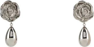 Magda Butrym Femme, Accessoires, Gris, Taille: ONE Size Boucles doreilles en cristal plaqu&eacute; rhodium