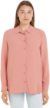 Tommy Hilfiger Damen Bluse Crepe Shirt Elegant, Rosa (Teaberry Blossom), 44