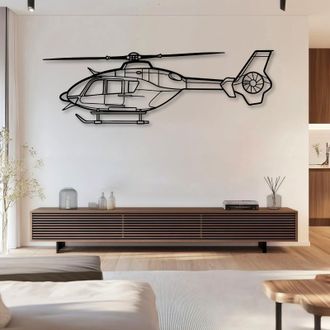 Generic Moderne minimalistische Wanddekoration aus Metall, Hubschrauber-Wanddeko, Flugzeug-Wanddeko, Luftfahrt-Wanddeko f&uuml;r Wohnzimmer, Schlafzimmer, B&uuml;ro, Pi