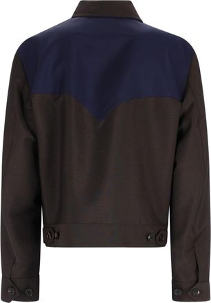 Versace Wool-Mohair Blend Jacket - Brown