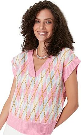 Trendyol TWOAW22BZ0048 Sweater, Pink, S Womens