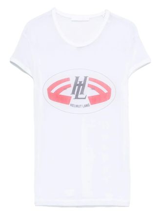 Helmut Lang t-shirt à logo imprimé - Blanc