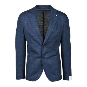 L.B.M. 1911 L.b.m. 1911, Homme, Vestes, Bleu, Taille: M Veste Lin Coton