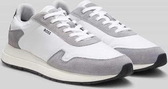 HUGO BOSS Sneaker mit echtem Veloursleder und Label-Schriftzug