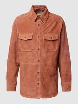 Scotch & Soda Hemdjacke in Leder-Optik Modell Suede