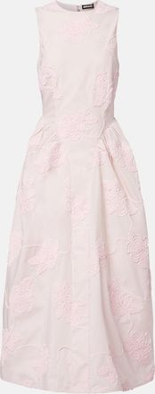 Rotate Besticktes Midikleid aus Baumwolle