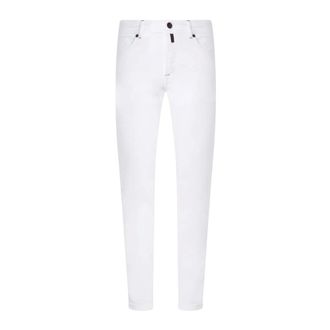 Kiton Homme, Jeans, Blanc, Taille: W32 Jean Slim Fit en Coton Blanc