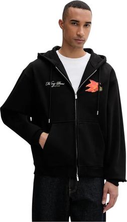Filling Pieces Homme, Sweatshirts et sweats &agrave; capuche, Noir, Taille: S Sweat &agrave; capuche oversize zipp&eacute; Zucchini